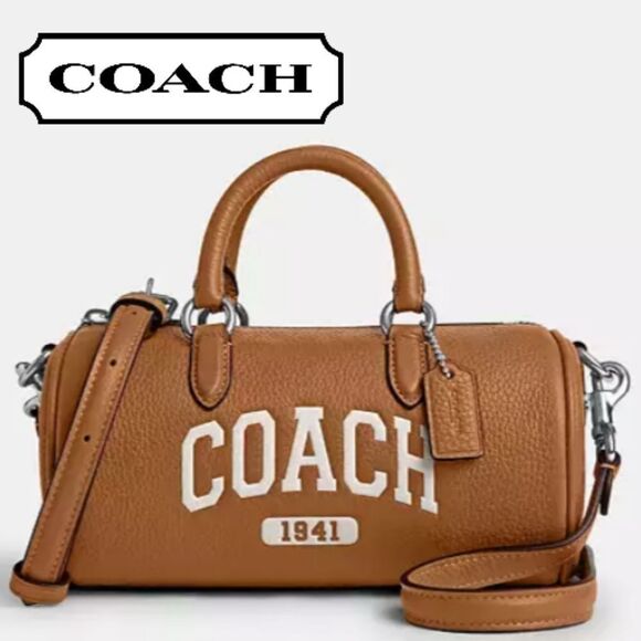 Coach | Bags | Coach Varsity Printboston Top Handle Bag With Varsity ...
